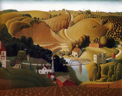 Grant Wood Stone City Iowa Canvas Print 16 x 20 #3545 | eBay