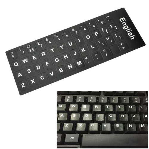 2pcs US English Sticker Letters Keyboard PC Laptop Desktop Skin Keypad ...