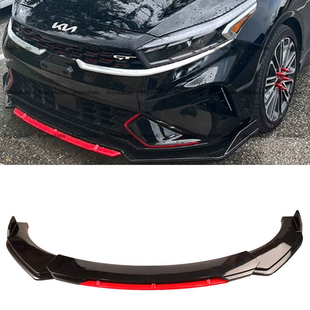 For Kia Forte UNIVERSAL Front Bumper Lip Spoiler Splitter Gloss Black ...