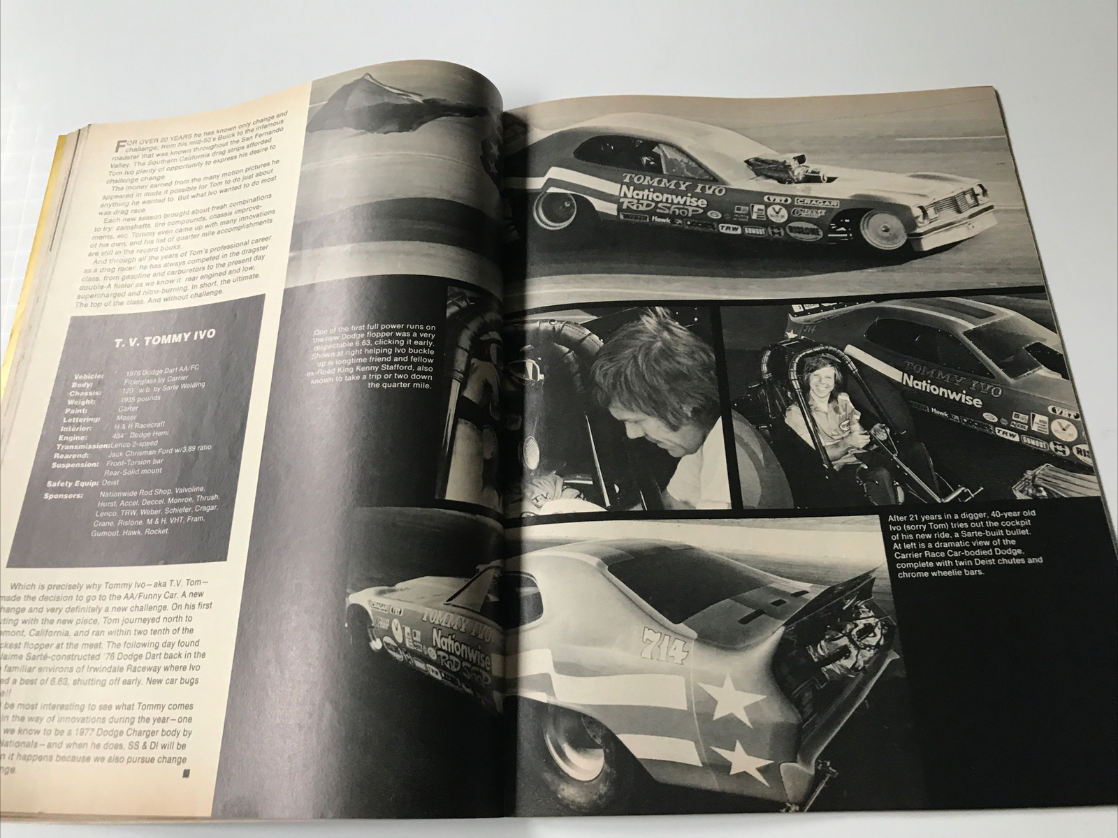 Vintage Super Stock Magazine April 1976 Tommy Ivo Dodge Blue Max Funny ...