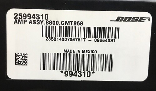 10-16 GMC Acadia Chevy Traverse Bose Amplifier Amp Radio Audio Stereo ...