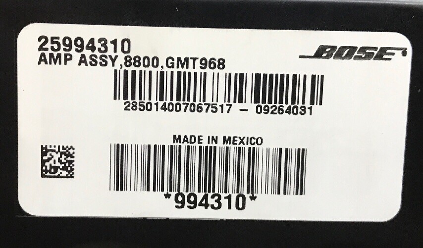 10-16 GMC Acadia Chevy Traverse Bose Amplifier Amp Radio Audio Stereo ...