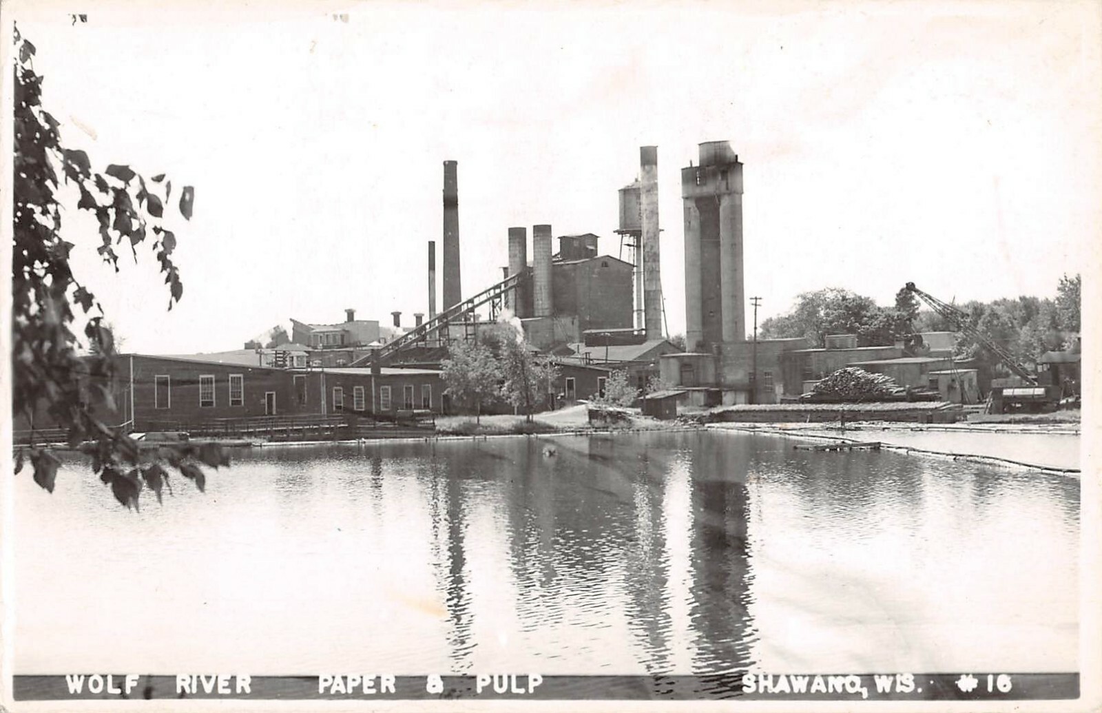 SHAWANO, WI, WOLF RIVER PAPER & PULP MILL OVERVIEW, REAL PHOTO PC c ...