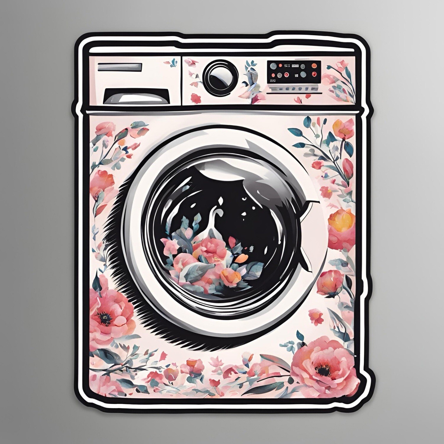 Washing Machine sticker 3x3" | eBay