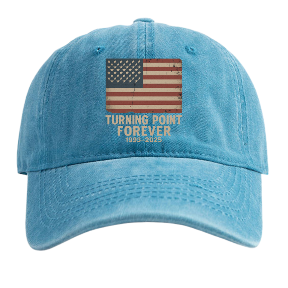 Turning Point Forever 1993-2025 American Flag Baseball Cap Vintage Dad ...