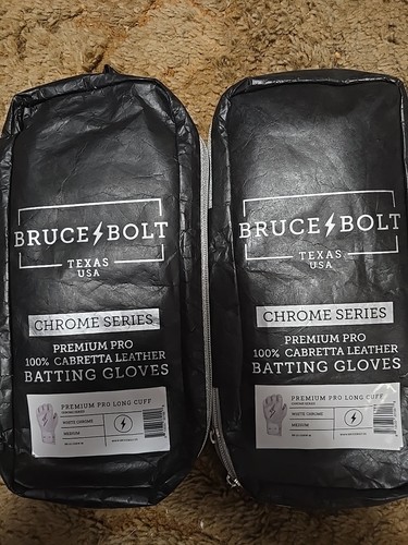2-NWTS-2025-BRUCE BOLT Premium ProLONG Cuff-CROME SERIESBatting Gloves ...