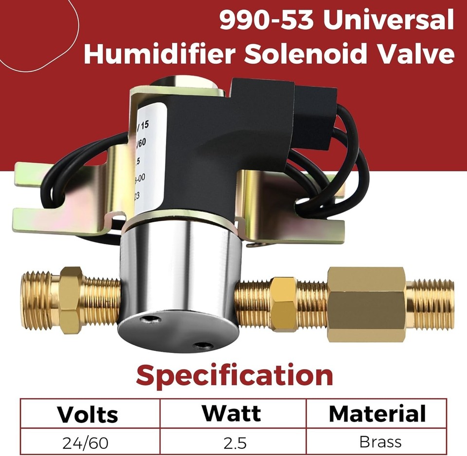 24V Humidifier Water Solenoid Valve for GeneralAire 1042 1042L 1042LH ...
