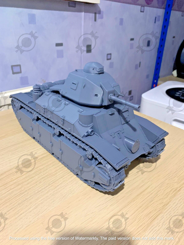 WW2 FRANCE RENAULT D2 MODEL 1938, APX-4, 3D PRINTED, MANY SCALES ...