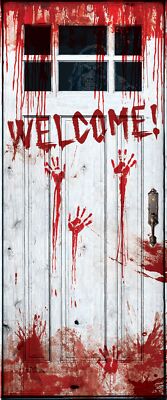 Bloody Welcome Door Cover Halloween Decoration Decor NEW | eBay