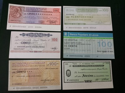 LOTTO DI 6 MINI ASSEGNI IN FIOR DI STAMPA | eBay