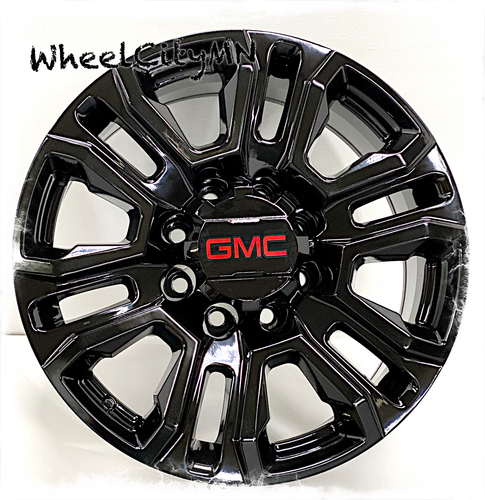 20" gloss black 2021 GMC Sierra Denali 2500 3500 OE replica wheels ...
