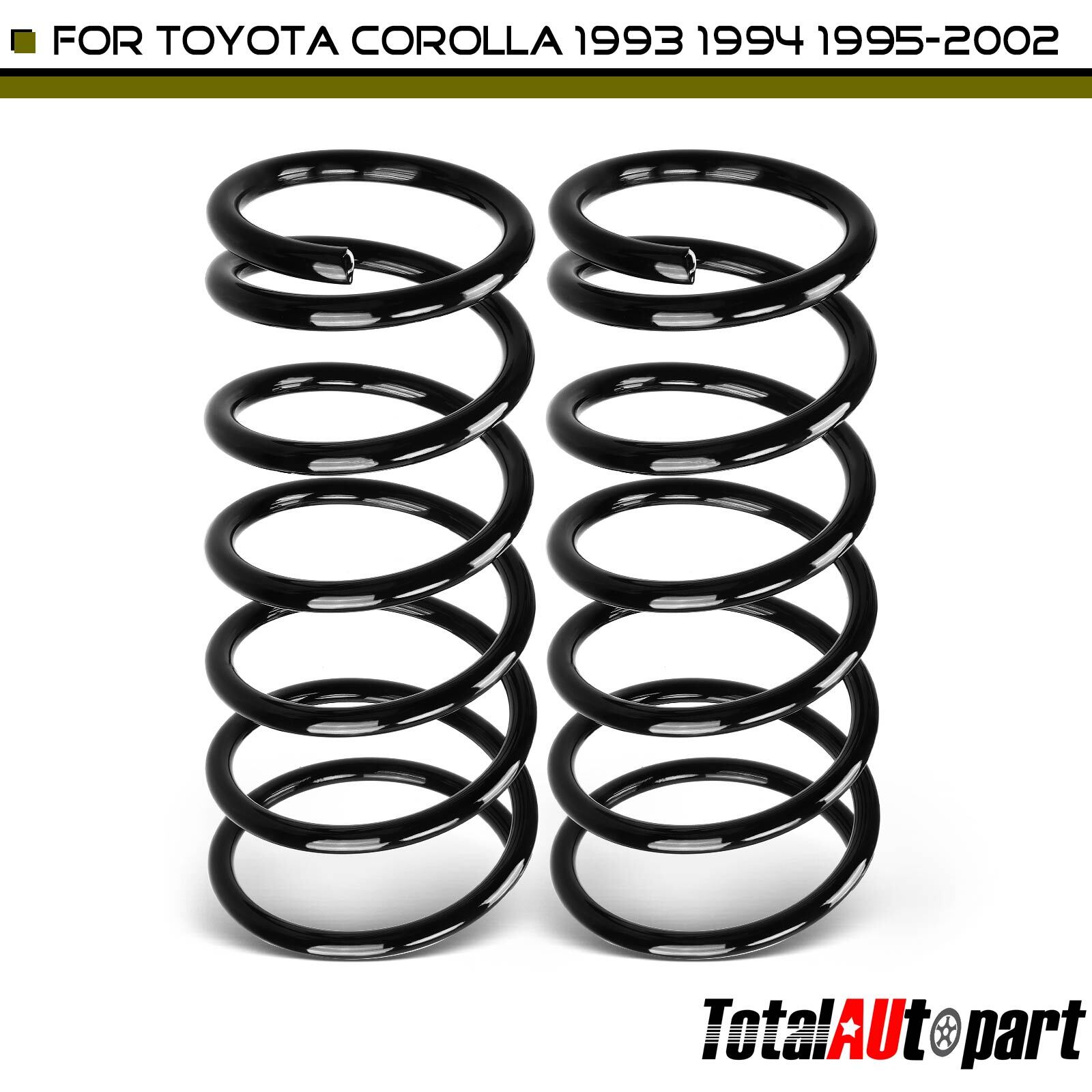 New 2x Coil Springs for Toyota Corolla 1993-2002 L4 1.6L 1.8L Rear Left ...