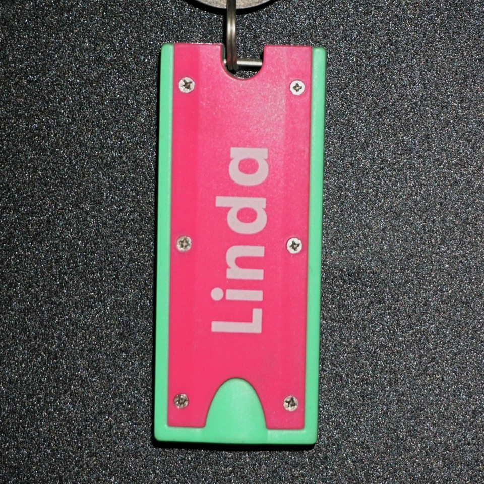 Personalized Keychain Light Up Key Ring Choose Name Colorful Mini Flash ...