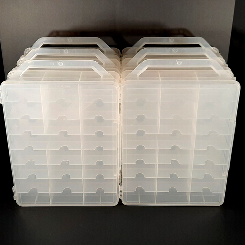 6 Clear Carry case lot fits 48 Hot Wheels cars M2 JL jammer storage ...