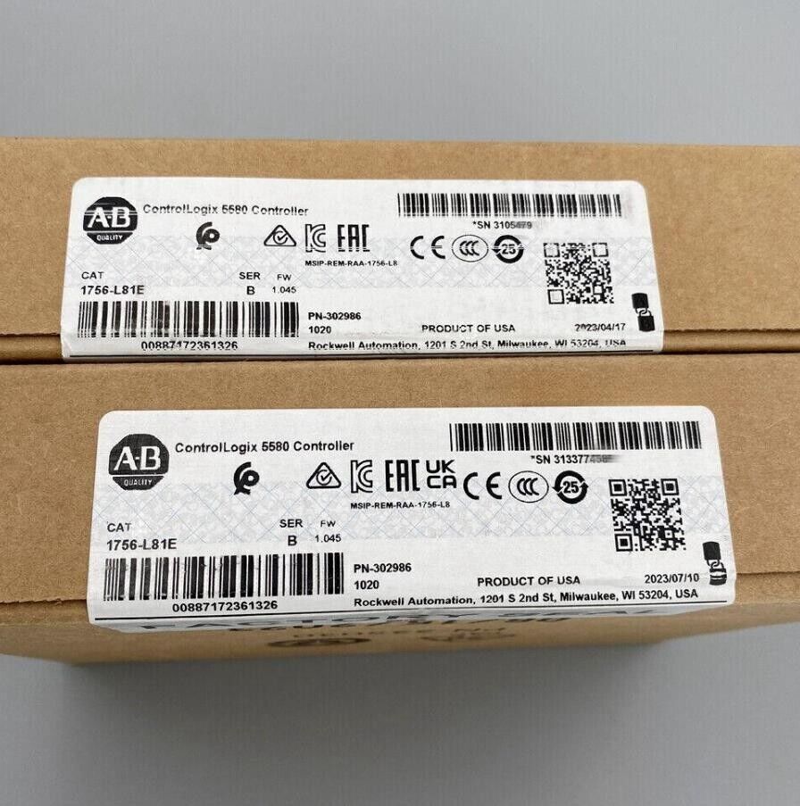Allen-Bradley 1756-L81E ControlLogix 5580 Controller US NEW IN BOX FREE ...