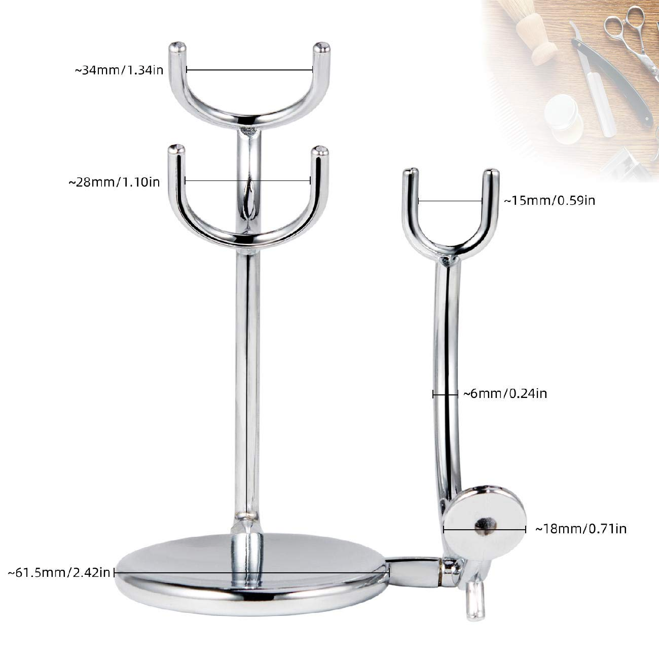 Deluxe Razor and Shaving Brush Stand with Bowl, 2 Pcs Razor and Brush ...