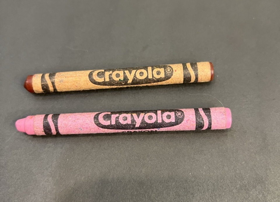 Vintage Crayola Crayons Thistle & Indian Red Used | eBay