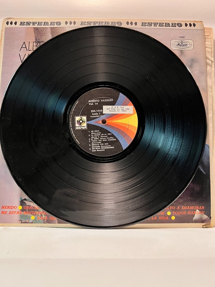 A57 Alberto Vazquez Vol 14, 1970 Musart Records EDM 1468 - Latin Pop ...