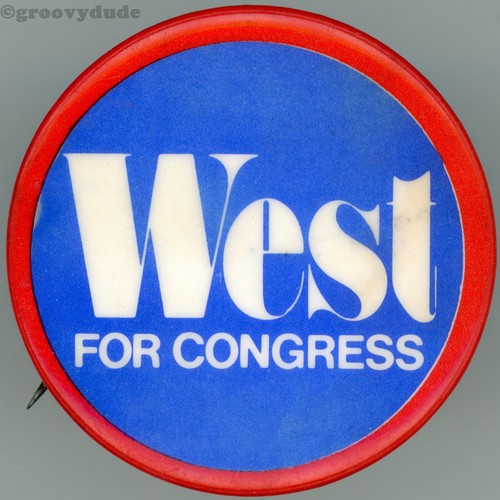 1976 Thomas R. West, Jr. For Congress Ohio OH Campaign '76 Pin Pinback ...