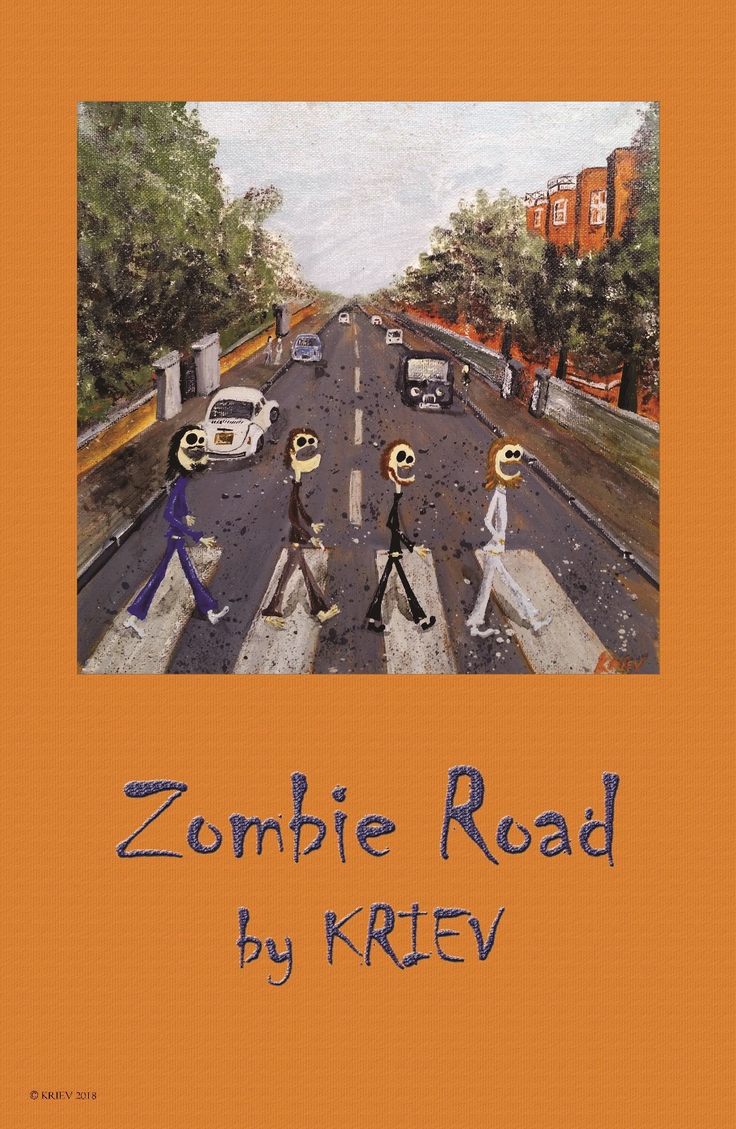 Zombie BEATLES - Abbey Road SIGNED ART PRINT by KRIEV - Lowbrow Deviant ...