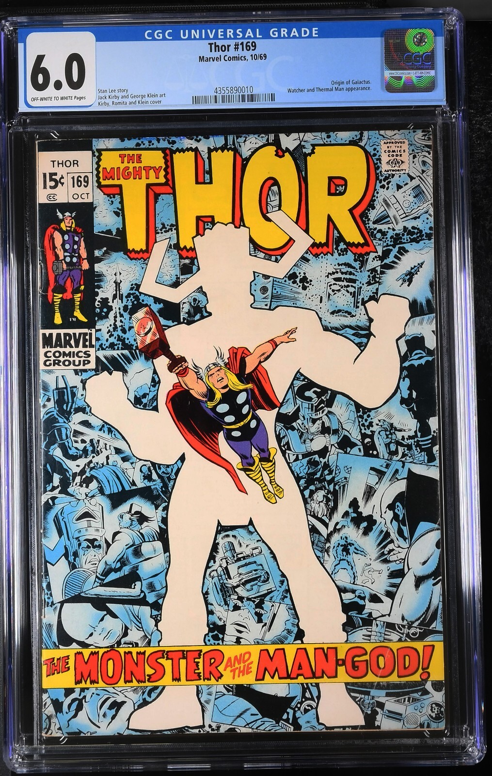 Thor #169 CGC 6.0 Origin of Galactus, Watcher & Thermal Man Appear ...