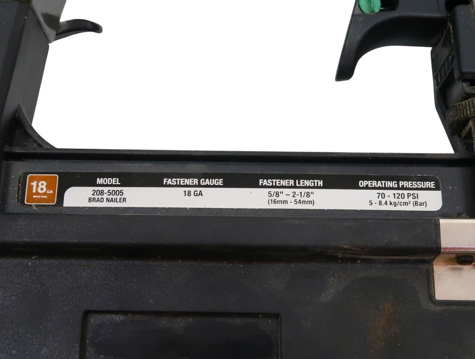 Masterforce 208-5005 Pneumatic 18-Gauge Brad Nailer | eBay