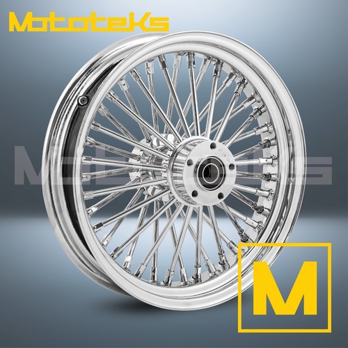 18X4.25 FAT SPOKE WHEEL 40 STAINLESS FOR HARLEY SOFTAIL SPORTSTER DYNA ...