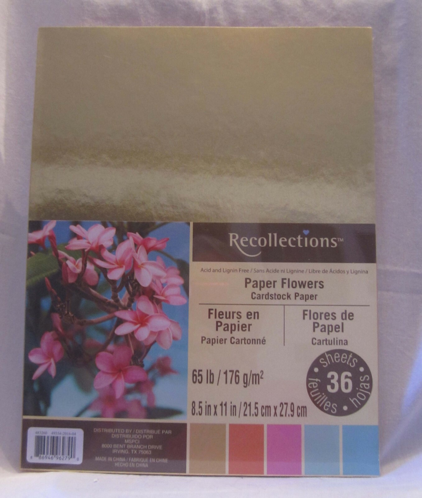 Recollections PAPER FLOWERS 65 lb Cardstock Paper 36 Sheets New | eBay