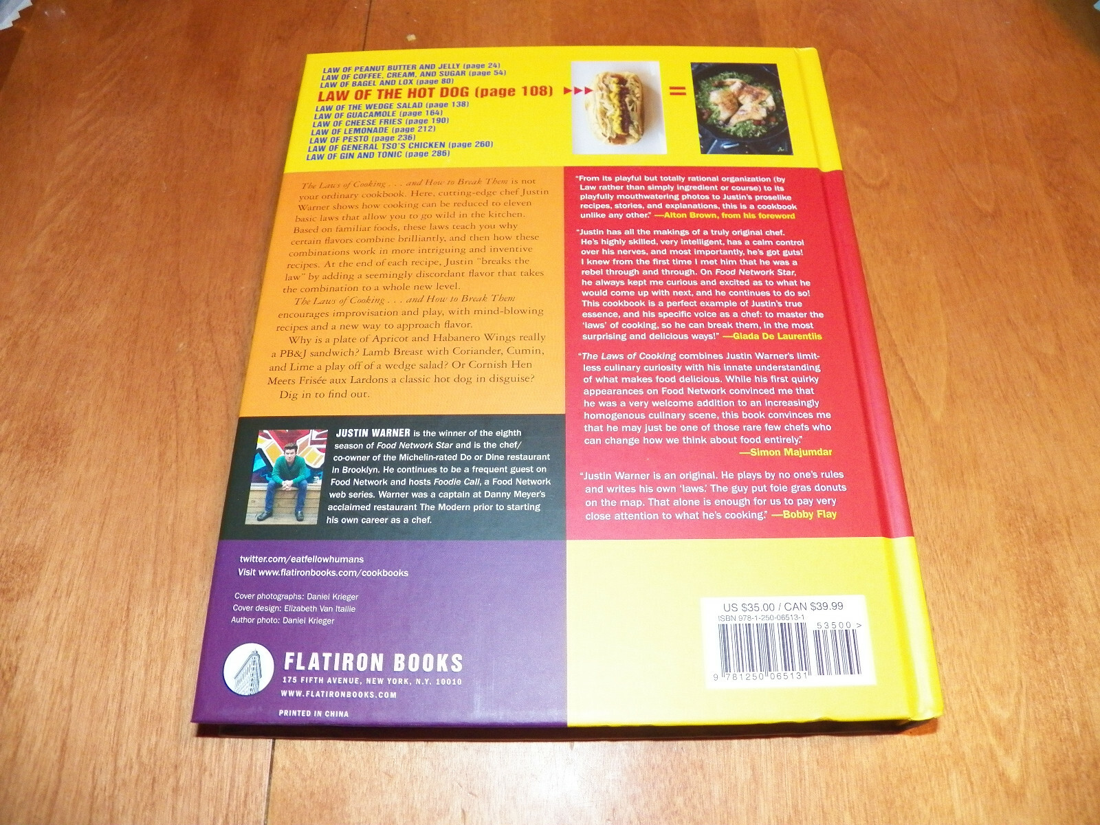 Laws of Cooking : And How to Break Them by Justin Warner (2015 ...