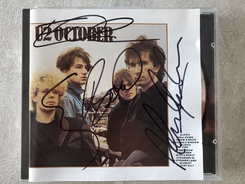 U2 SIGNED CD Album Bono Autograph Record The Edge Larry Adam ...