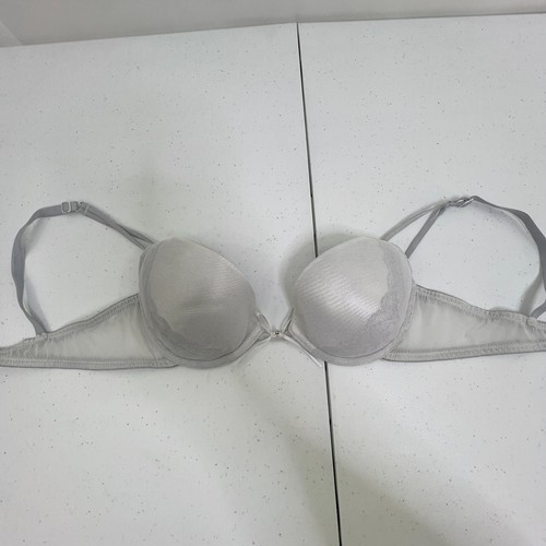 Vintage Vassarette Bra 34A Bra Gray Plunge Push Up Wire 75-375 Mesh ...