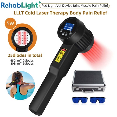 5W Portable Cold Laser Therapy Device Pain Relief Back Muscle Spasm ...