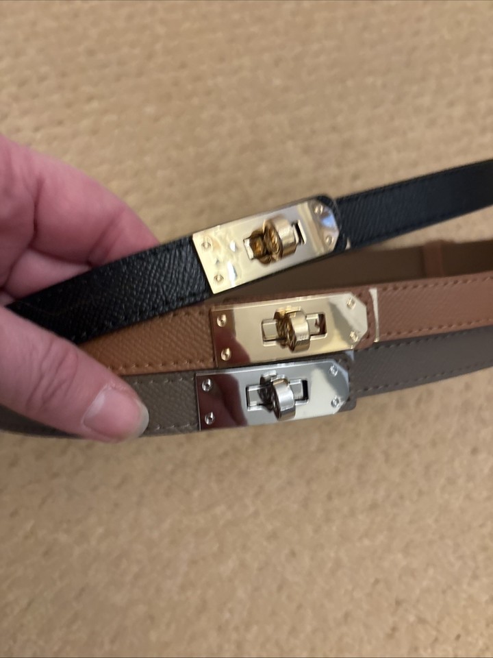 3 x Adjustable fit anysize Leather Postman Lock Belts Black / Tan ...