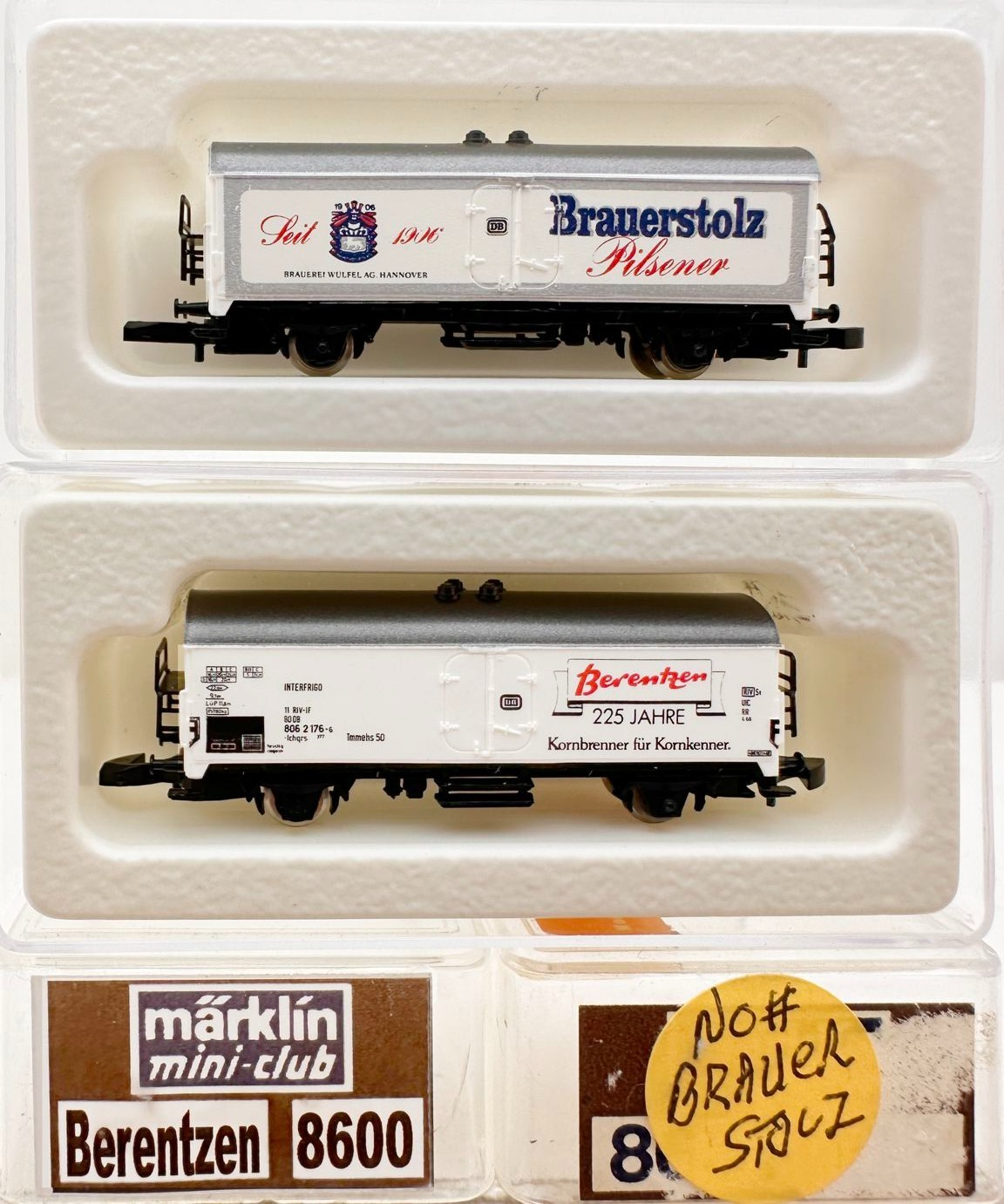 MARKLIN Z SCALE INDUSTRY PRINTED 2 COLLECTOR Refrigerator Car Marklin ...