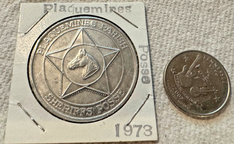 Plaquemines - Where Nature Means Progress 1973 Mardi Gras Doubloon ...