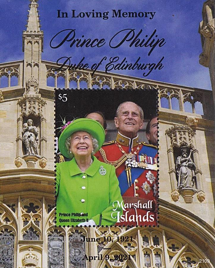 MARSHALLS 2021 QUEEN ELIZABETH II & PRINCE PHILIP S/S ** 💲FREE SHIPPING ...