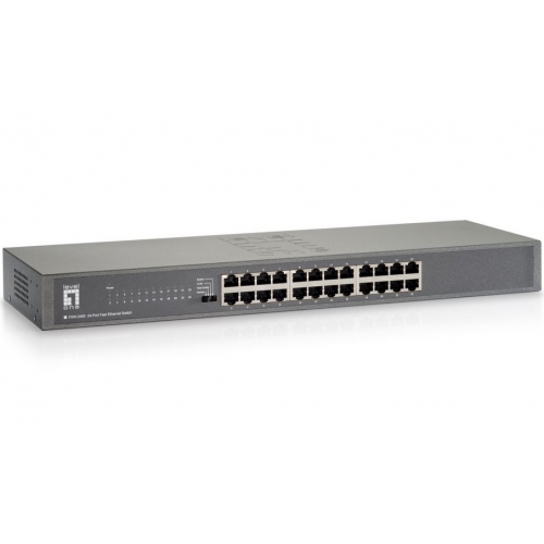 LevelOne FSW-2450 24-Port Ethernet Switch, Unmanaged, 3.5W, RJ45 Base-T ...