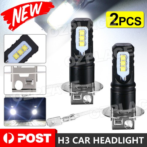 2x H3 160W 20000LM LED Car Headlight Conversion Globes Bulbs Beam White ...