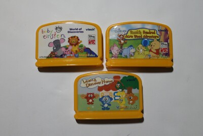 Vtech V-Smile Baby 3 Game Cartridges Disney Babies Pooh ,Baby Einstein ...