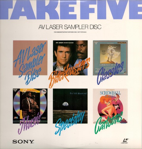 Take Five AV Laser Sampler Disc 1990 Laserdisc LD Demonstration Disc | eBay