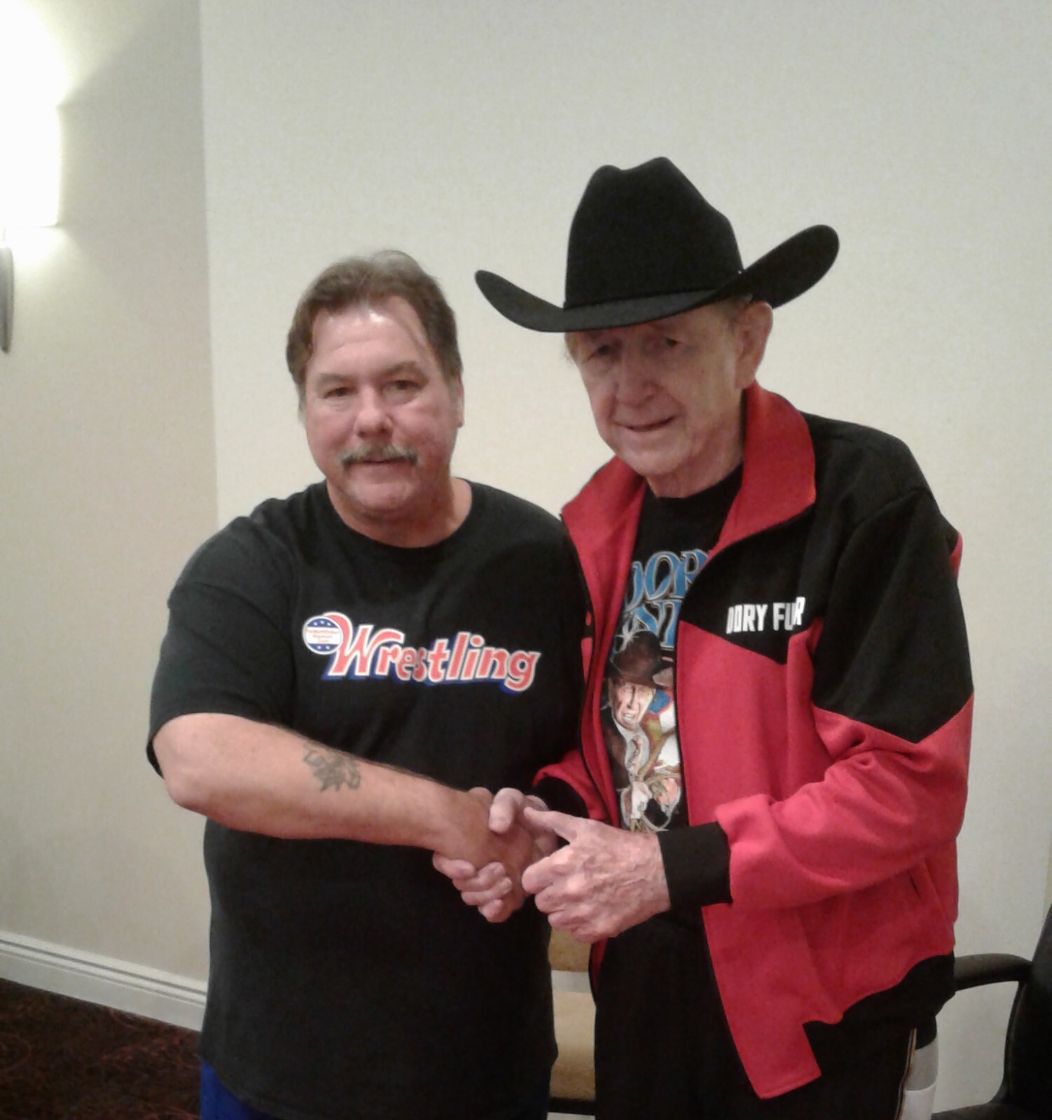 m3031 Terry Funk vs Dory Funk Jr. signed wrestling Photo w/COA **Bonus ...