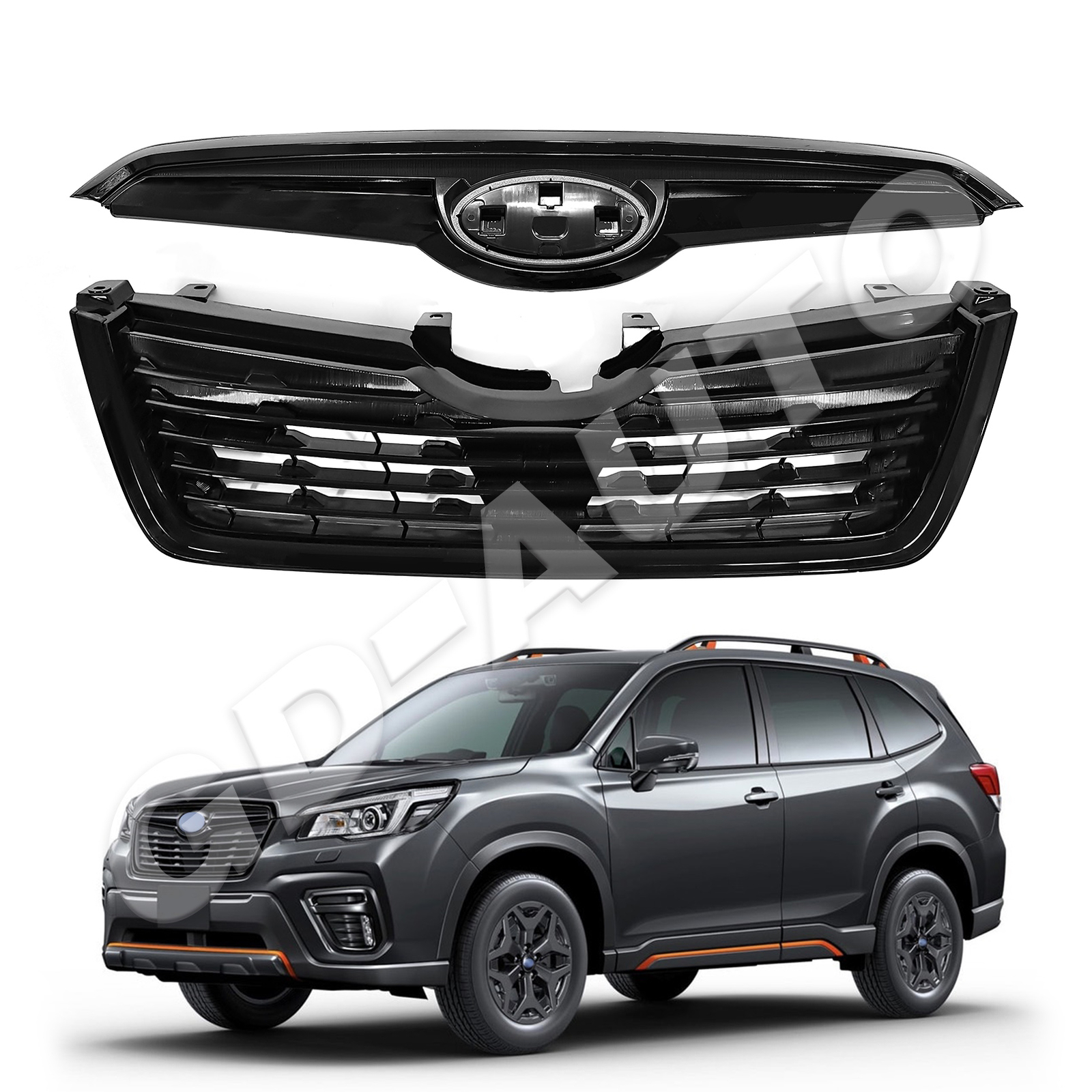 Glossy Black Front Bumper Upper Grille Fits 2019 2020 2021 Subaru ...