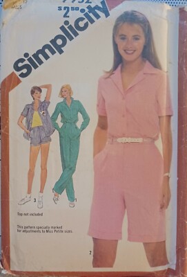 Vtg Simplicity pattern 9952 Misses'/Petite Pants, Shorts & Shirt size ...