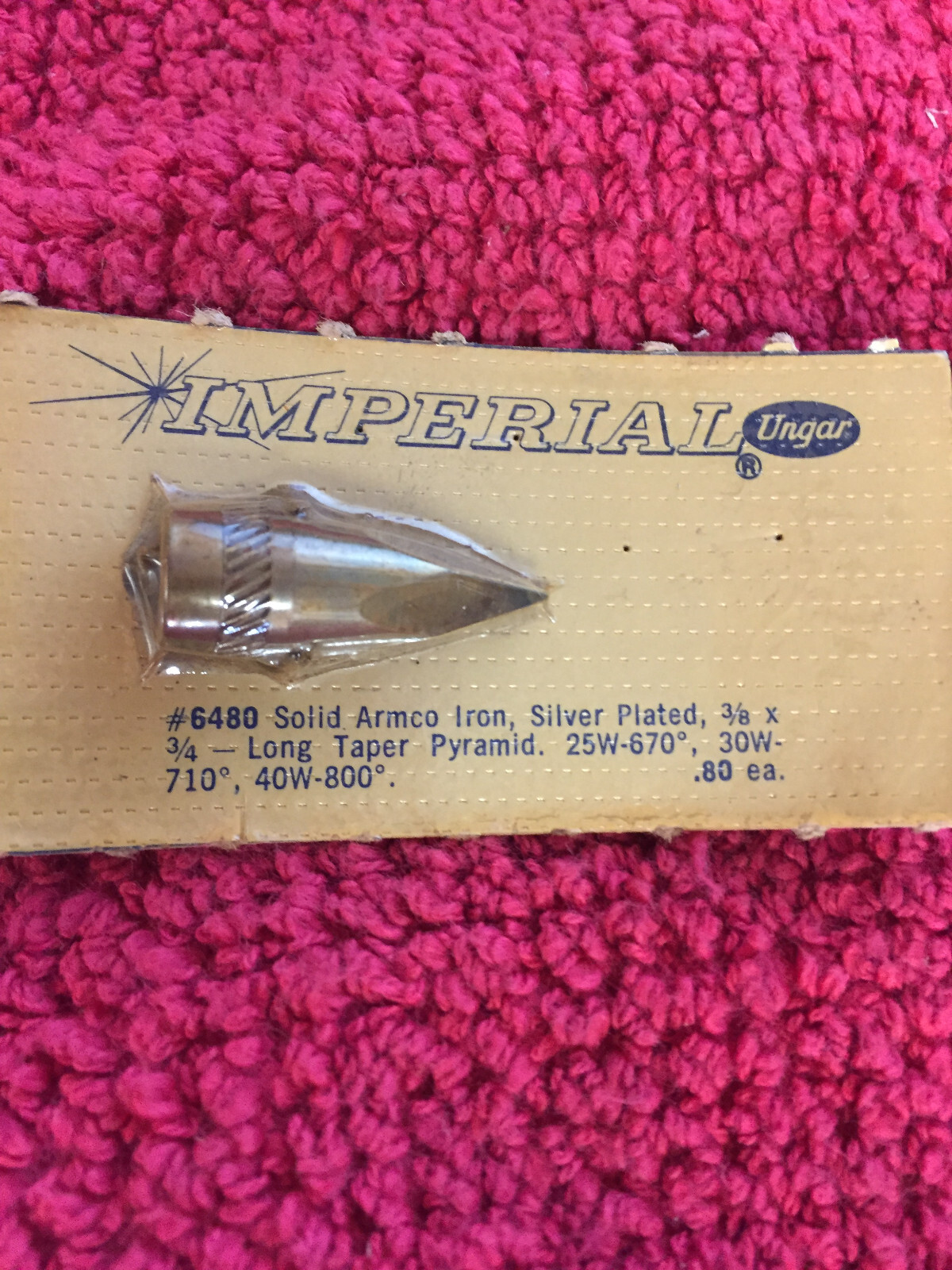 6480 IMPERIAL UNGAR 3/8" 3/4" LONG TAPER PYRAMID 25w TIP | eBay