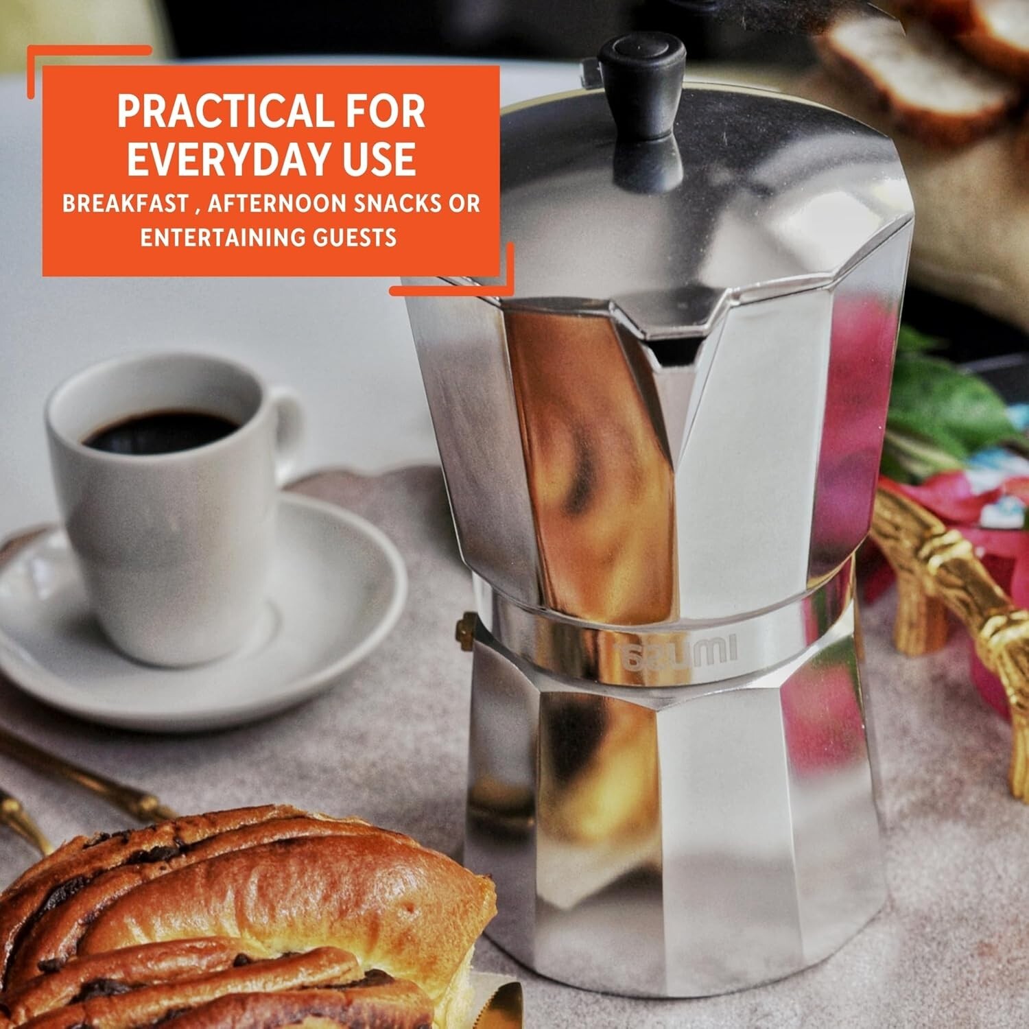 Large Aluminum 3 and 6-cup Classic Italian and Cuban Espresso Maker ...