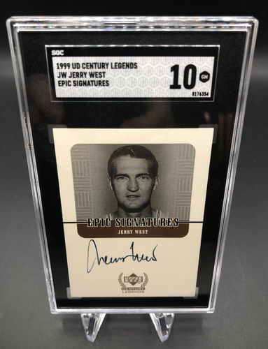 1999 Upper Deck Century Legends JERRY WEST Epic Signatures Auto SGC 10 ...