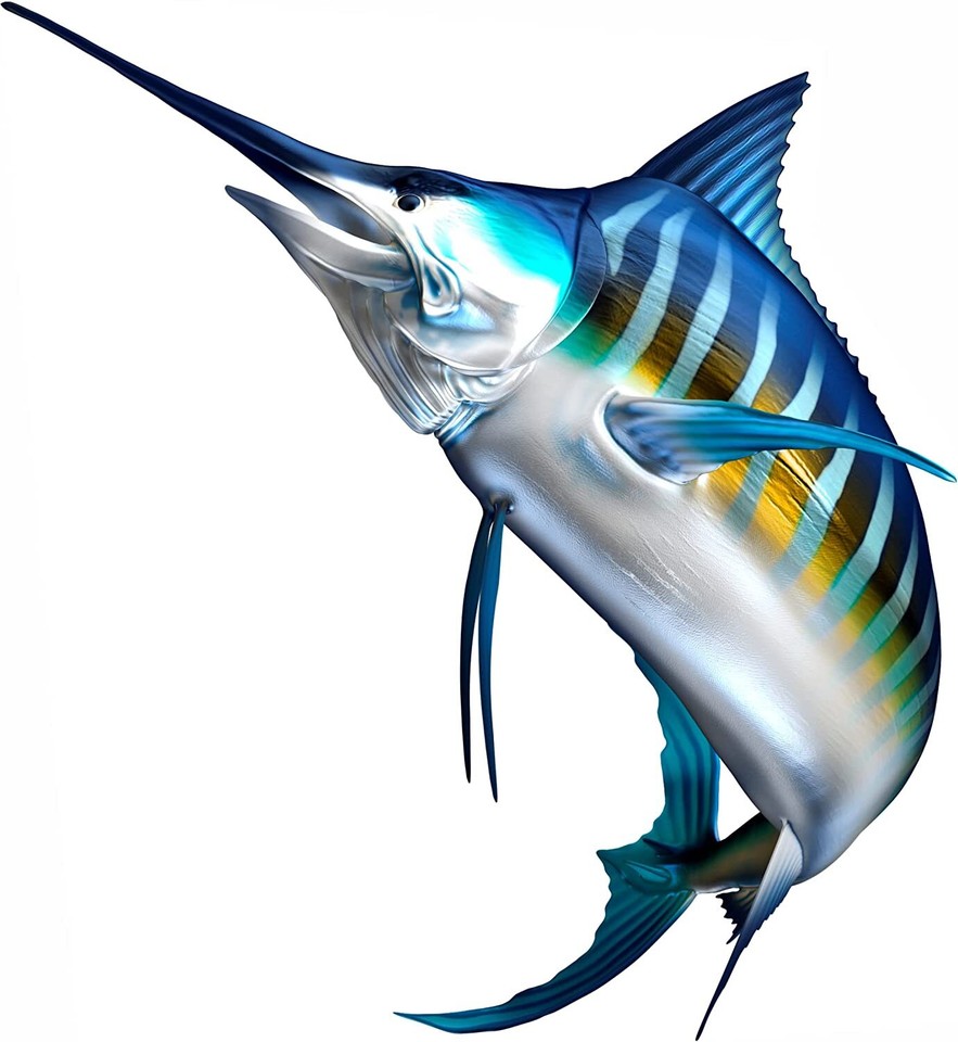 Blue Marlin Vinyl Sticker Fish Decals for Boat Car Vehicle Truck ...