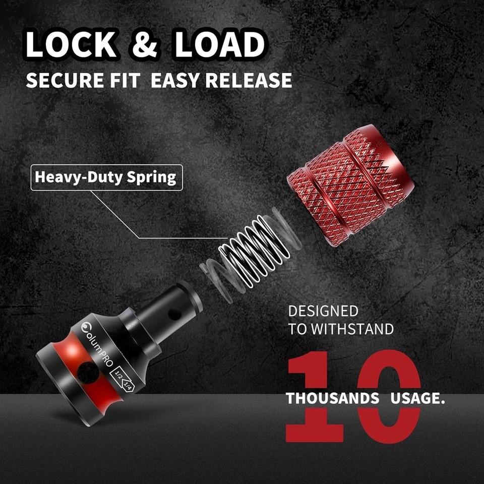 2PCS Impact Wrench Adapters, 3/8” square Drive to 1/4” Hex Shank ...