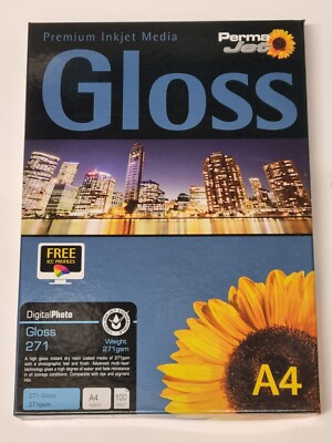 Permajet 50815 Inkjet Paper - A4 - Gloss- 271gsm - 100 Sheets | eBay UK