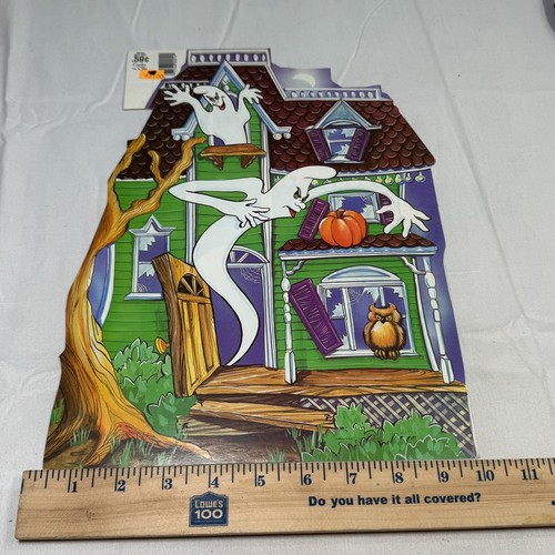 Vintage Eureka Halloween Haunted House Die Cut Decoration 1980s New Old ...